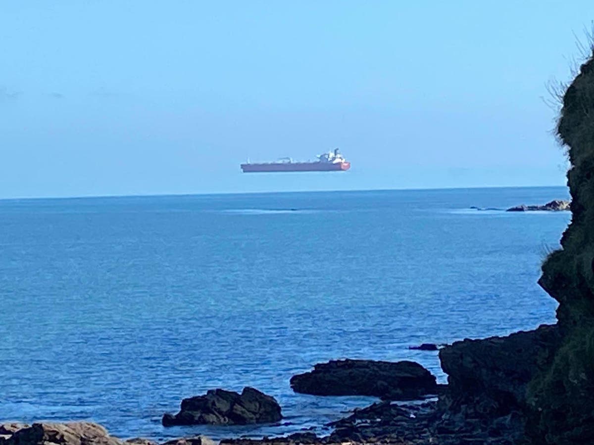 ‘Floating’ ship spotted off Cornwall coast | The Independent